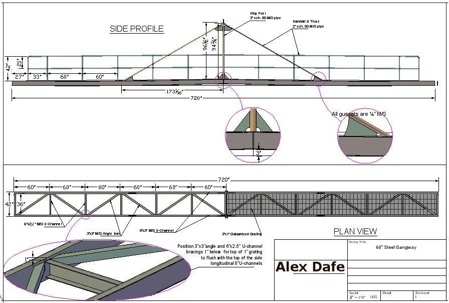 60 feet Gangway 3D model 3D printable | CGTrader