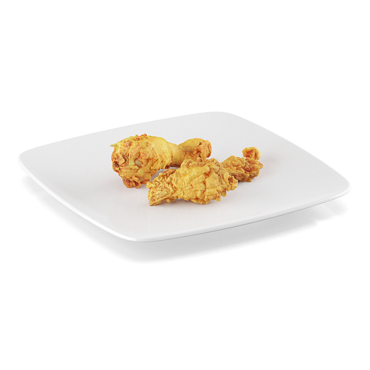 Fried chicken pieces 3D model | CGTrader