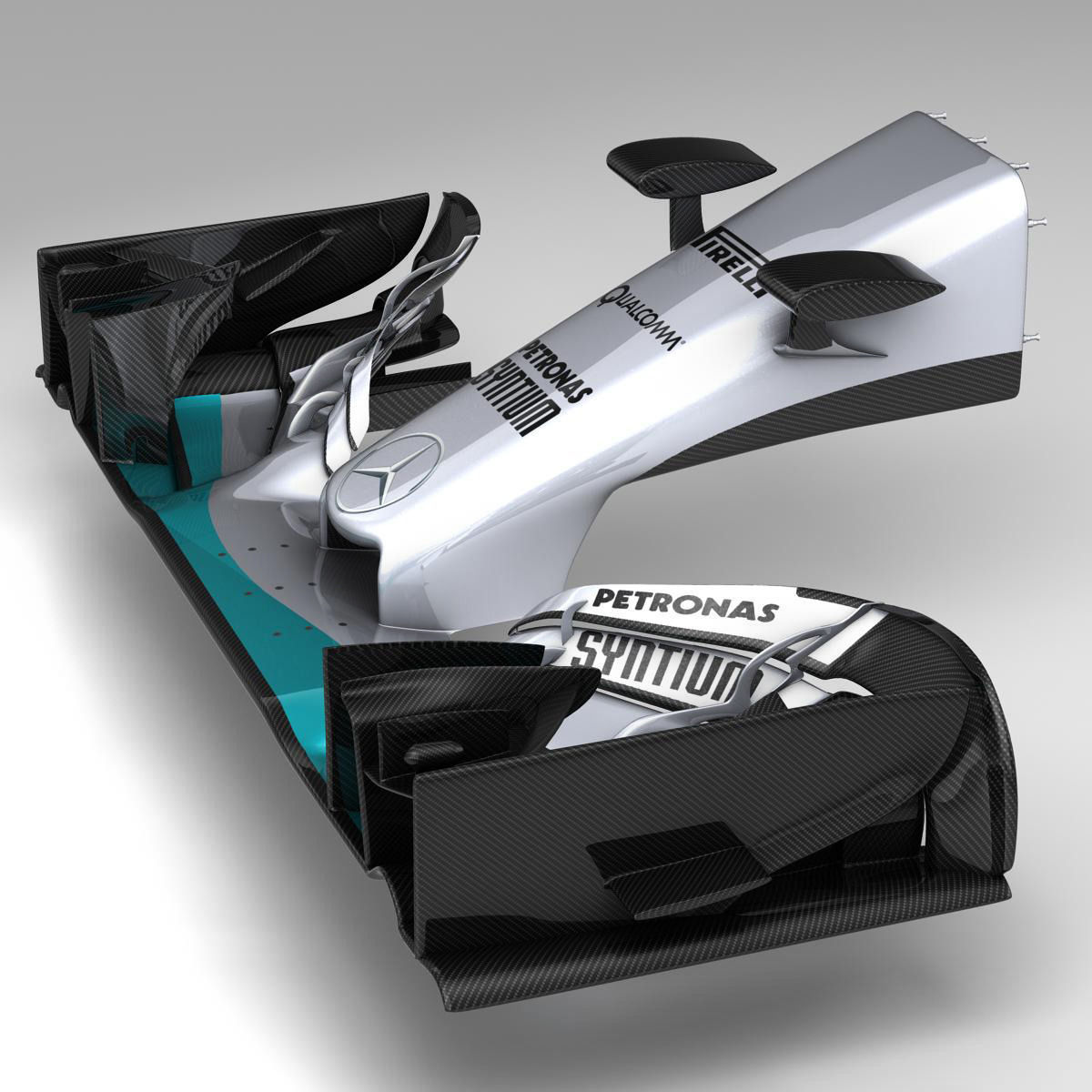 3D model Mercedes W06 Front wing VR / AR / low-poly | CGTrader