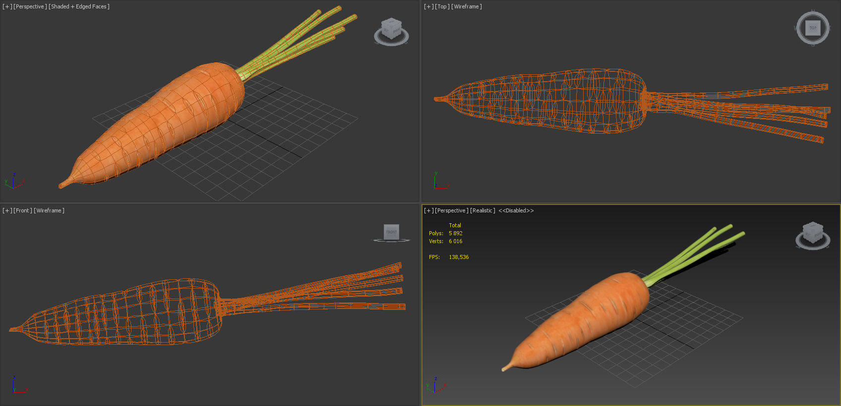 Carrot 3D model | CGTrader