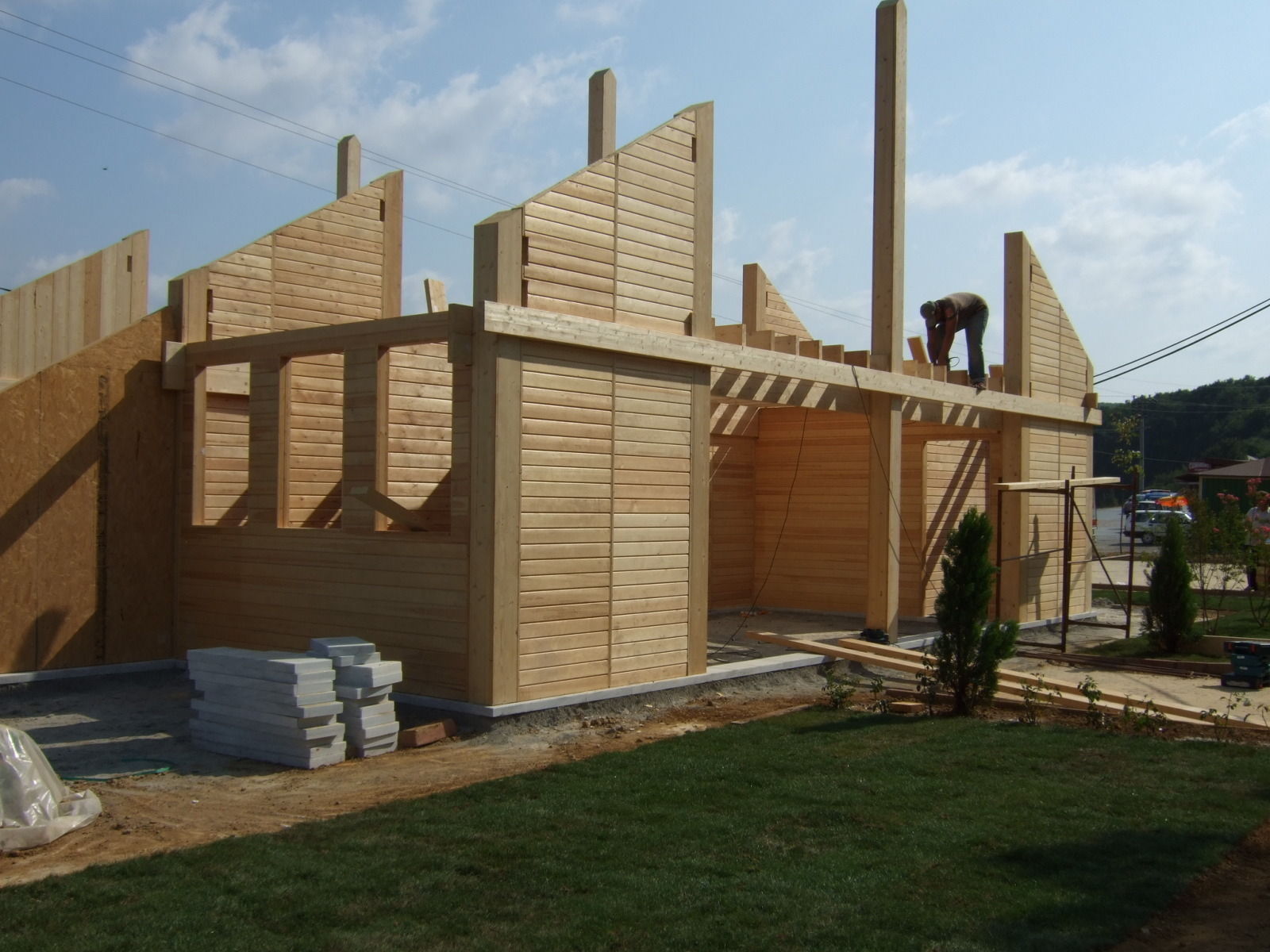 Timber Frame Office Building 3D model animated | CGTrader
