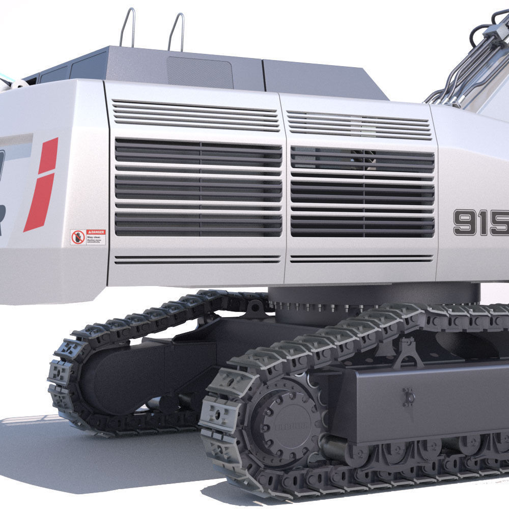 Mining Excavator Liebherr R9150 3D Model MAX OBJ 3DS FBX LWO LW LWS ...