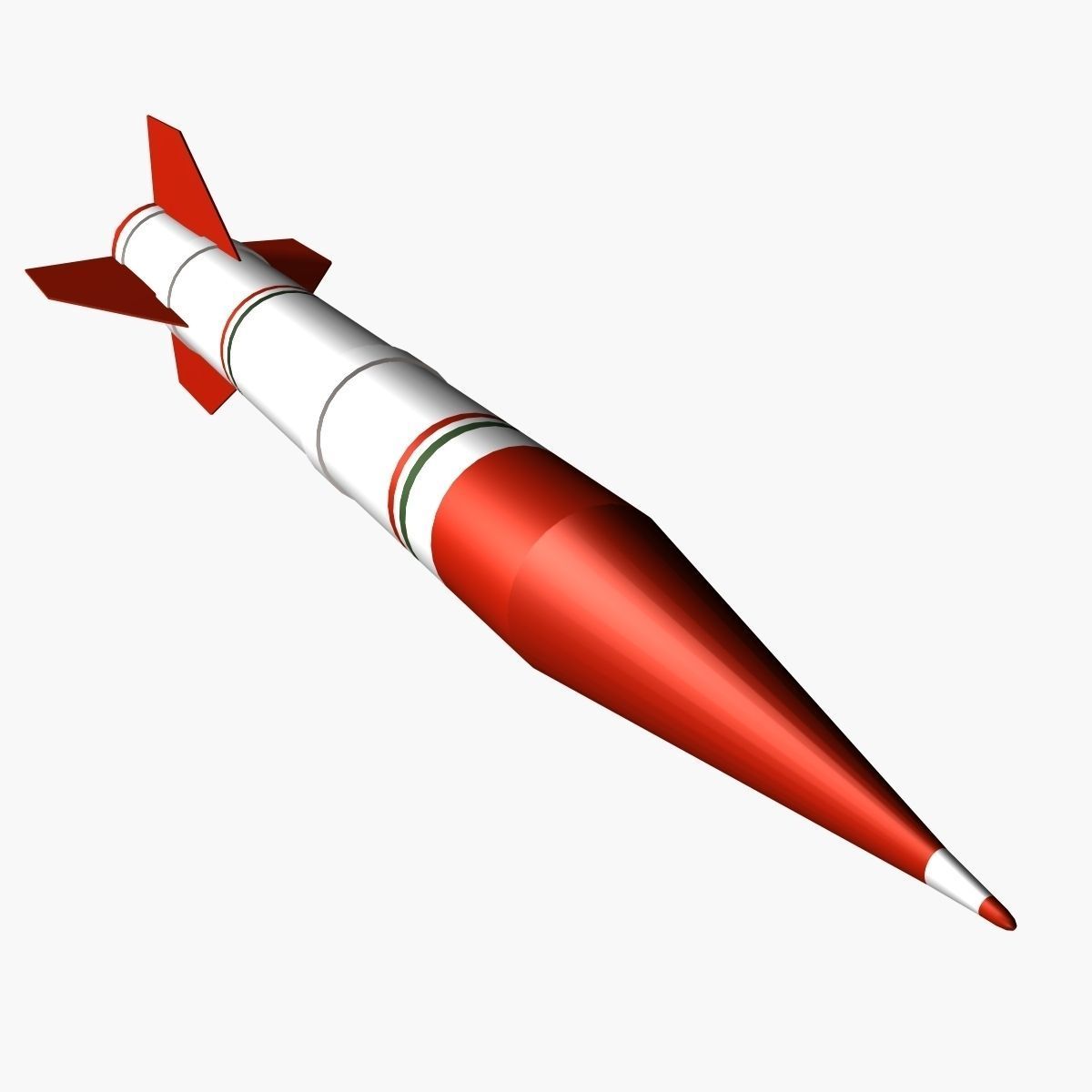 3D model Shahin II Rocket VR / AR / low-poly | CGTrader