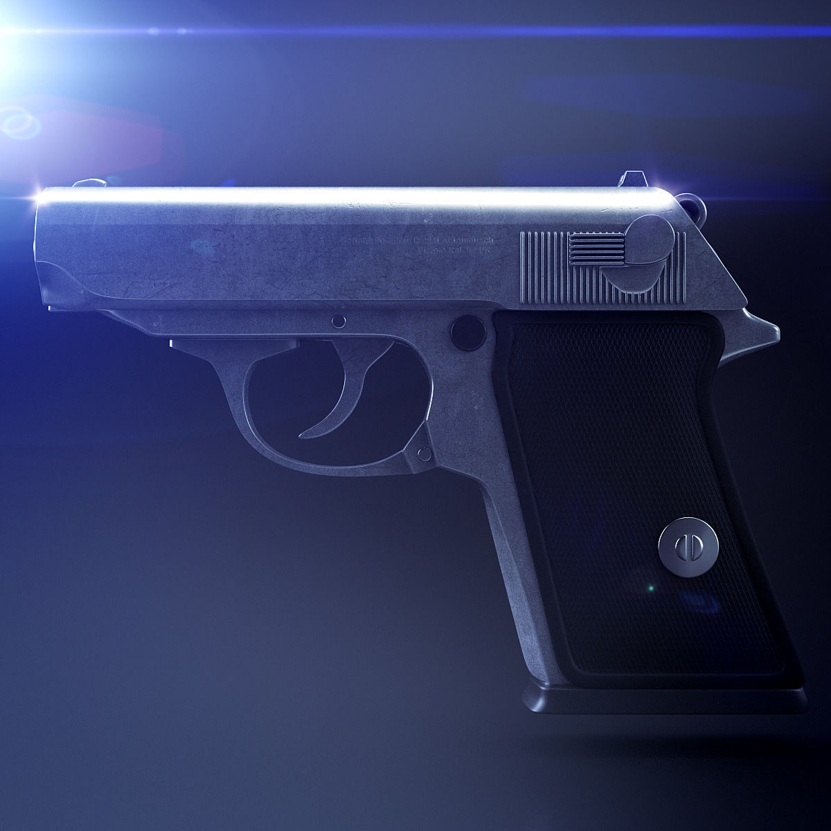 Hand gun 3D model | CGTrader