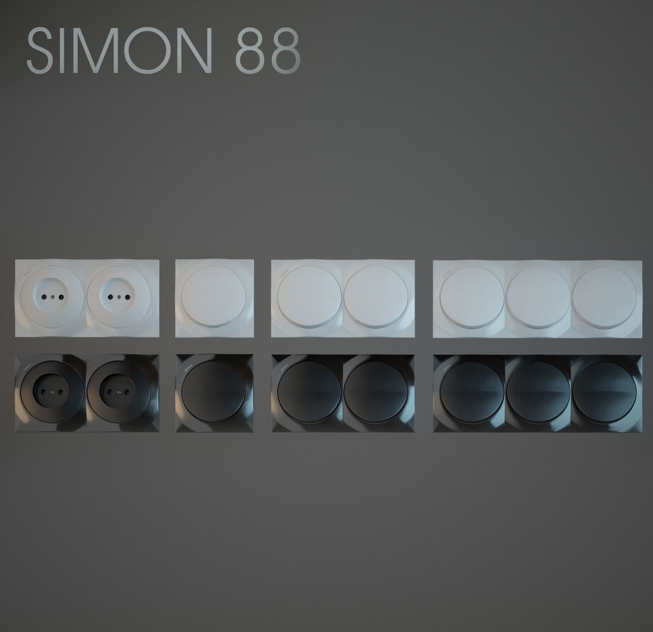 Light Switch Simon 88 vol1 3D model | CGTrader