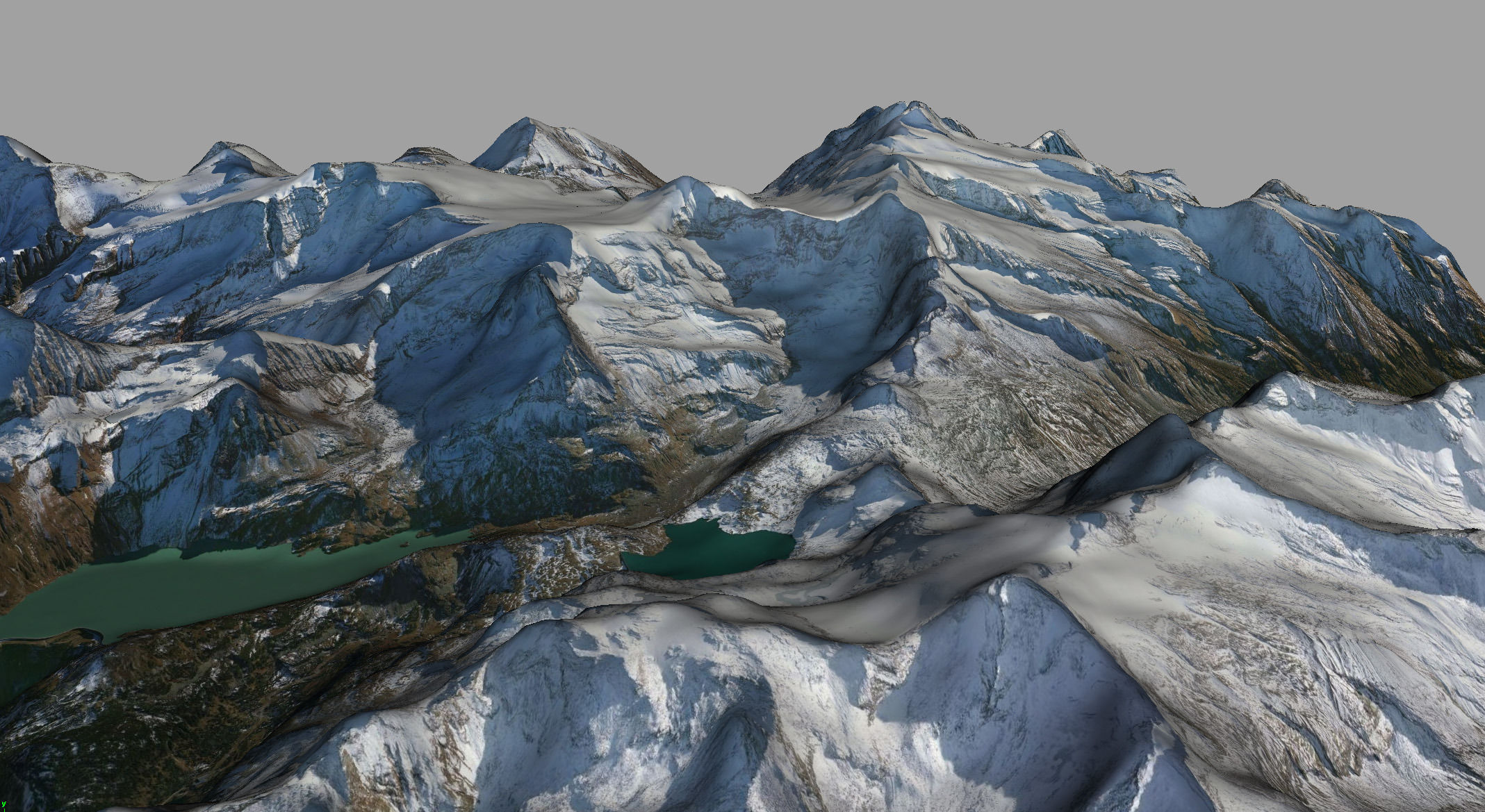 Grossglockner snowy mountain range 3D model | CGTrader