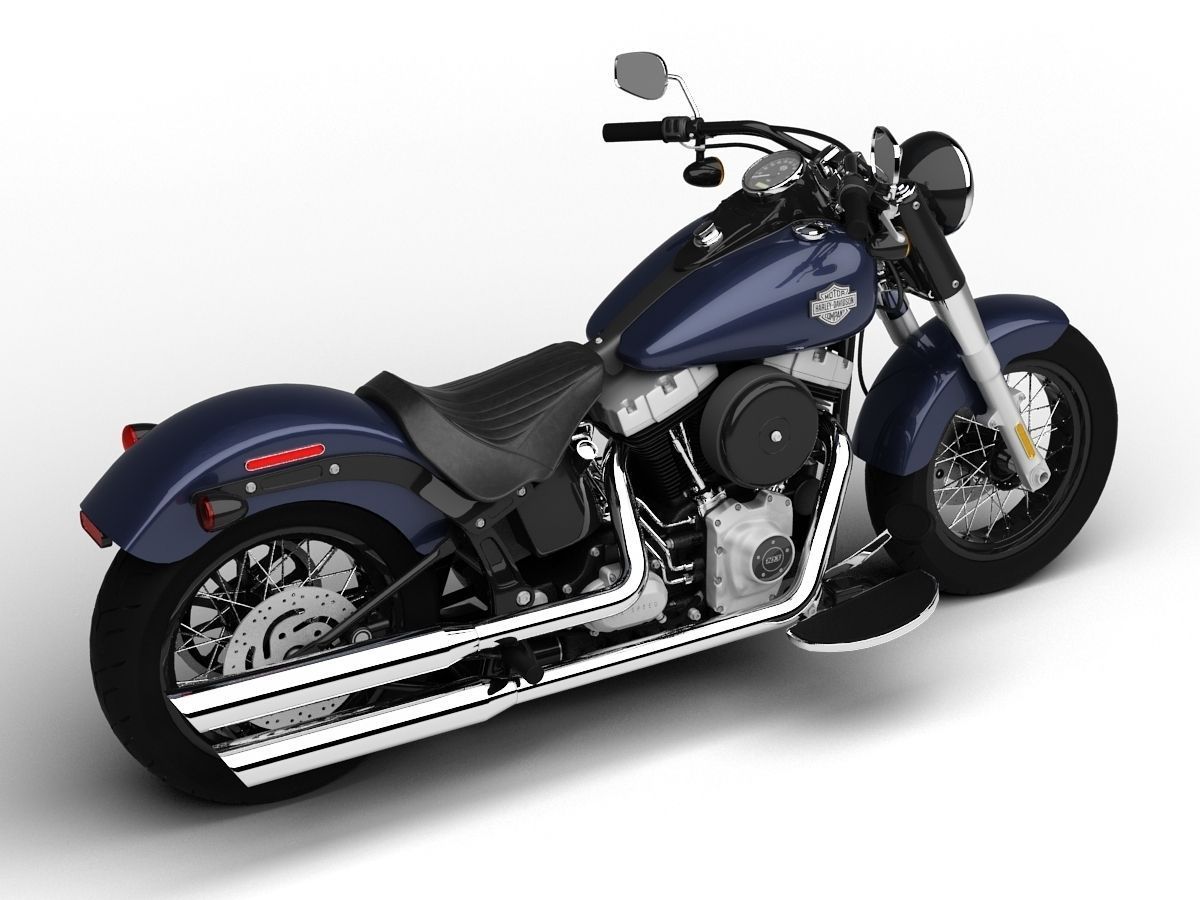 Harley-Davidson FLS Softail Slim 2015 3D model | CGTrader