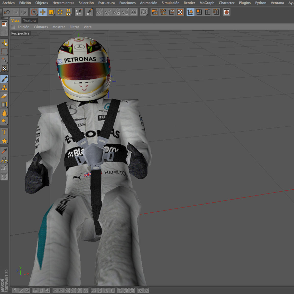 3D model Lewis Hamilton 2015 VR / AR / low-poly | CGTrader