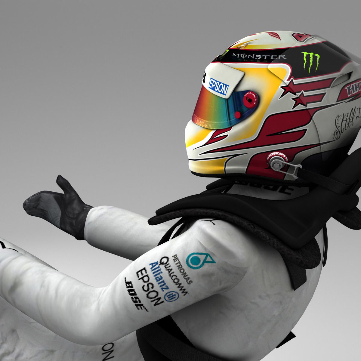 3D model Lewis Hamilton 2015 VR / AR / low-poly | CGTrader