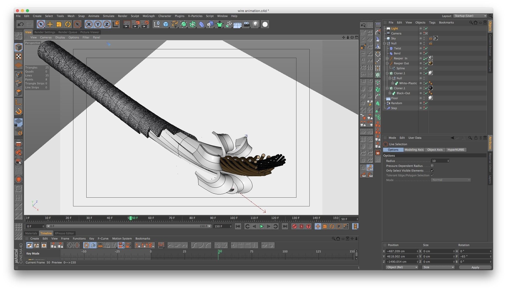 Wire animation 3D model animated | CGTrader
