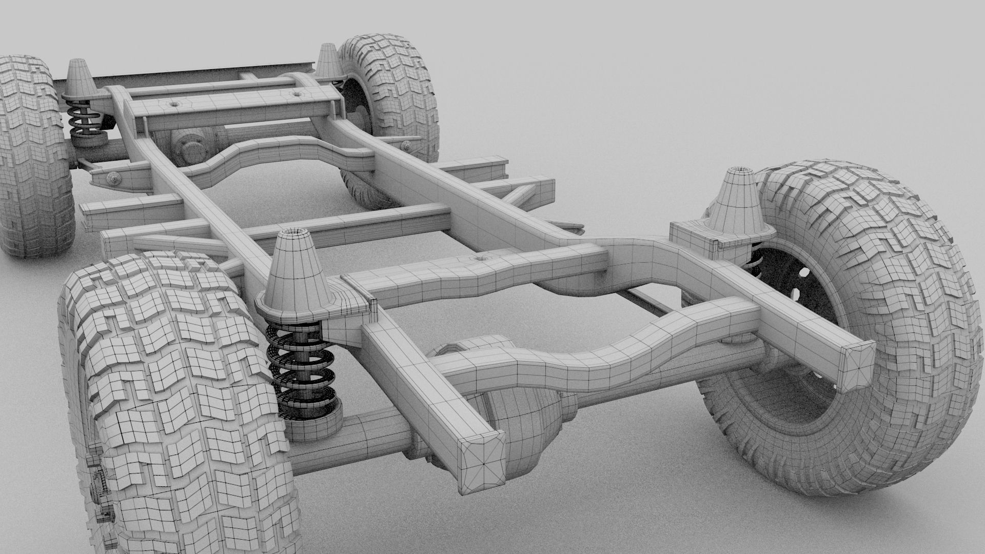 Simple Offroad Chassis 3D model | CGTrader