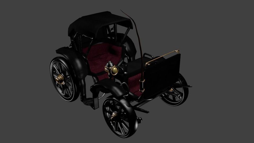3D model Victorian Horse Carriage VR / AR / low-poly OBJ 3DS FBX DXF ...