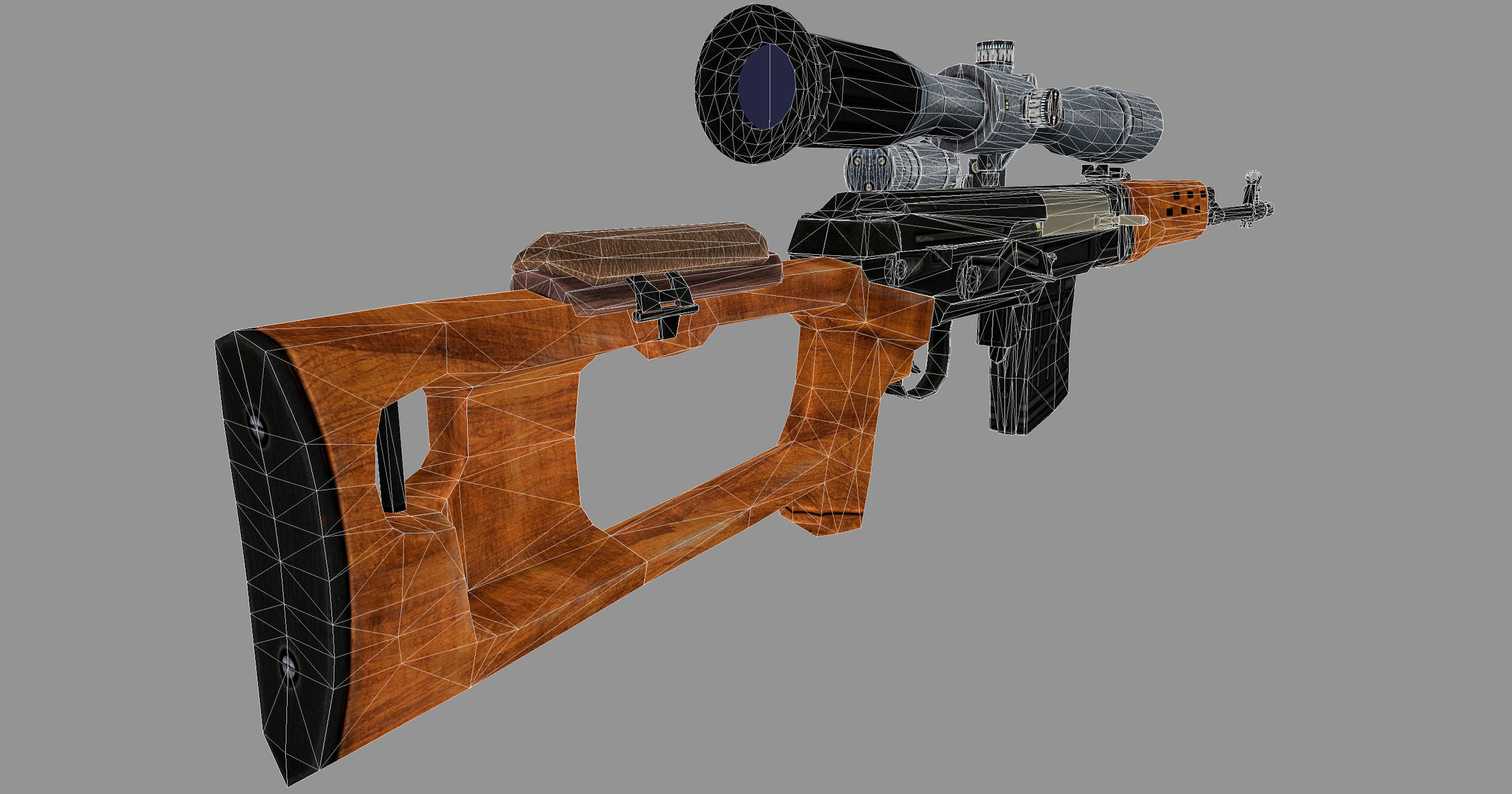 3D model SVD Dragunov Sniper Rifle Model VR / AR / low-poly MAX OBJ FBX | CGTrader.com