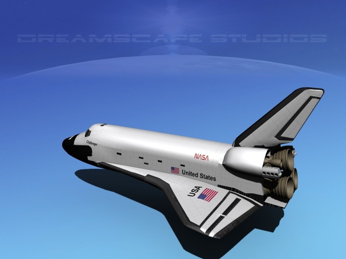 Space Shuttle Challenger Basic LP 1-1 3D model rigged | CGTrader