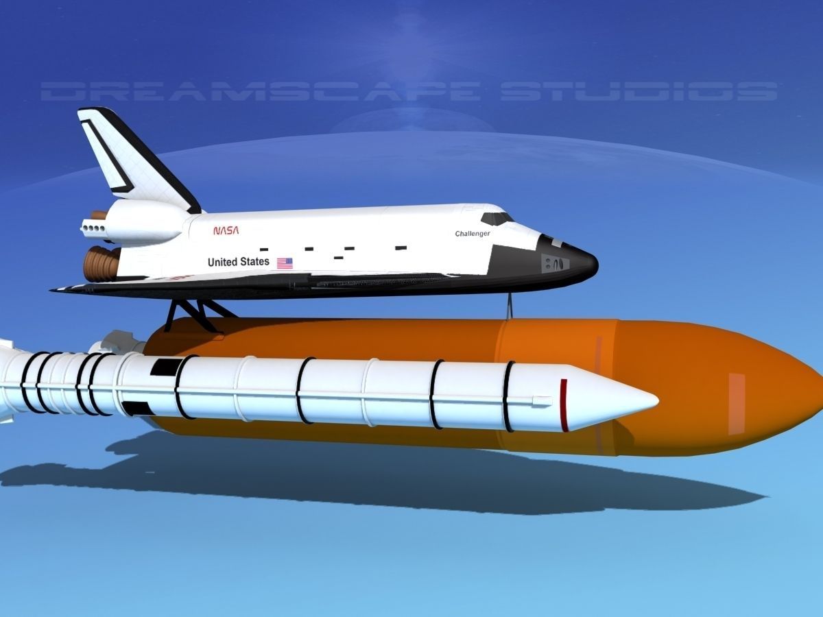 Space Shuttle Challenger Launch MP 2-1 3D model rigged | CGTrader