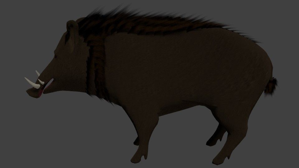 3D model Wild Boar - Low Poly Game Ready VR / AR / low-poly | CGTrader