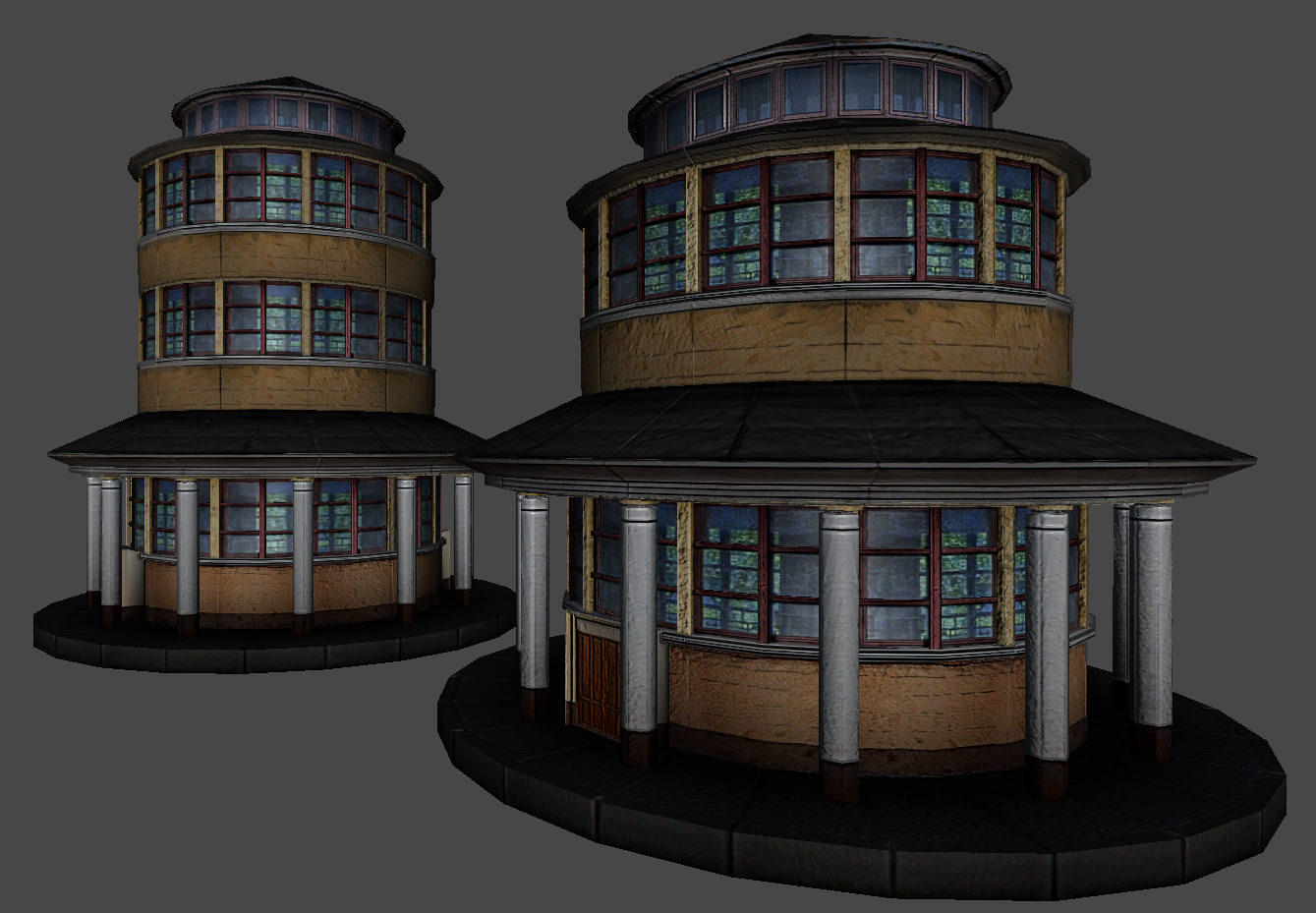 3D model Round Building VR / AR / low-poly | CGTrader