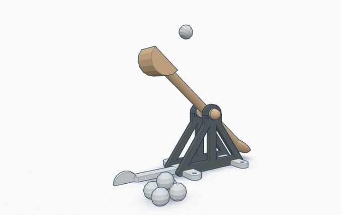 Desktop Catapult 3D Model 3D printable STL | CGTrader.com