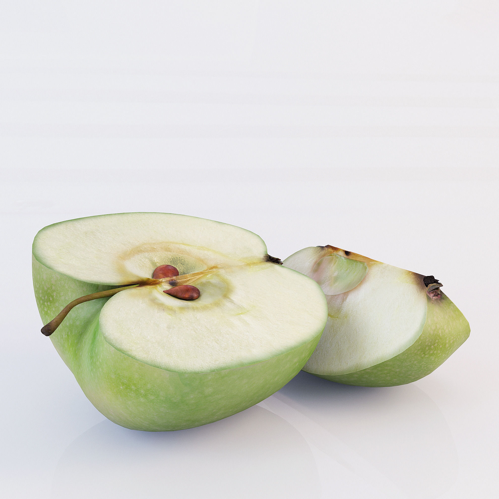 Apple Sliced 3D model | CGTrader