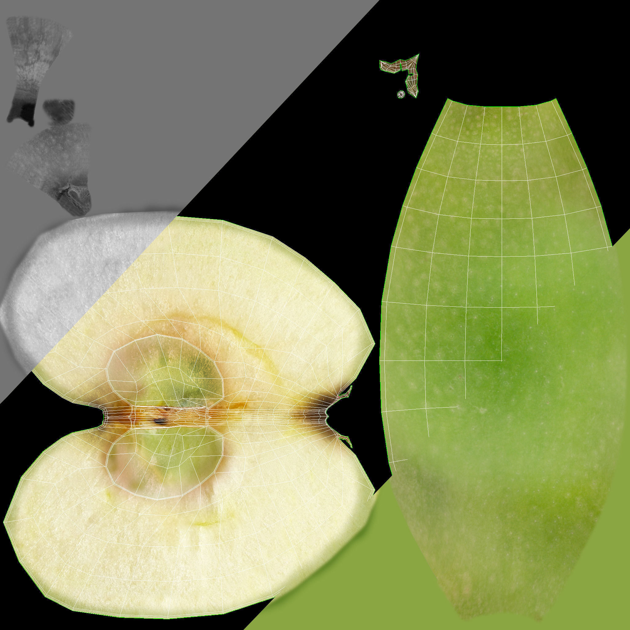 Apple Sliced 3D model | CGTrader