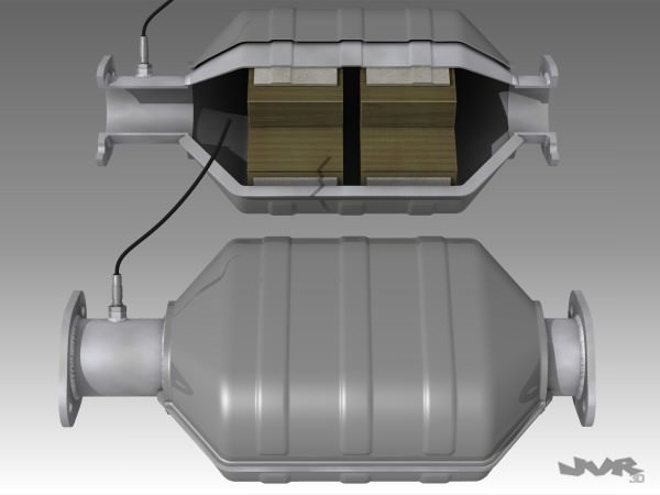 Car Exhaust Catalytic Converter 3D model | CGTrader