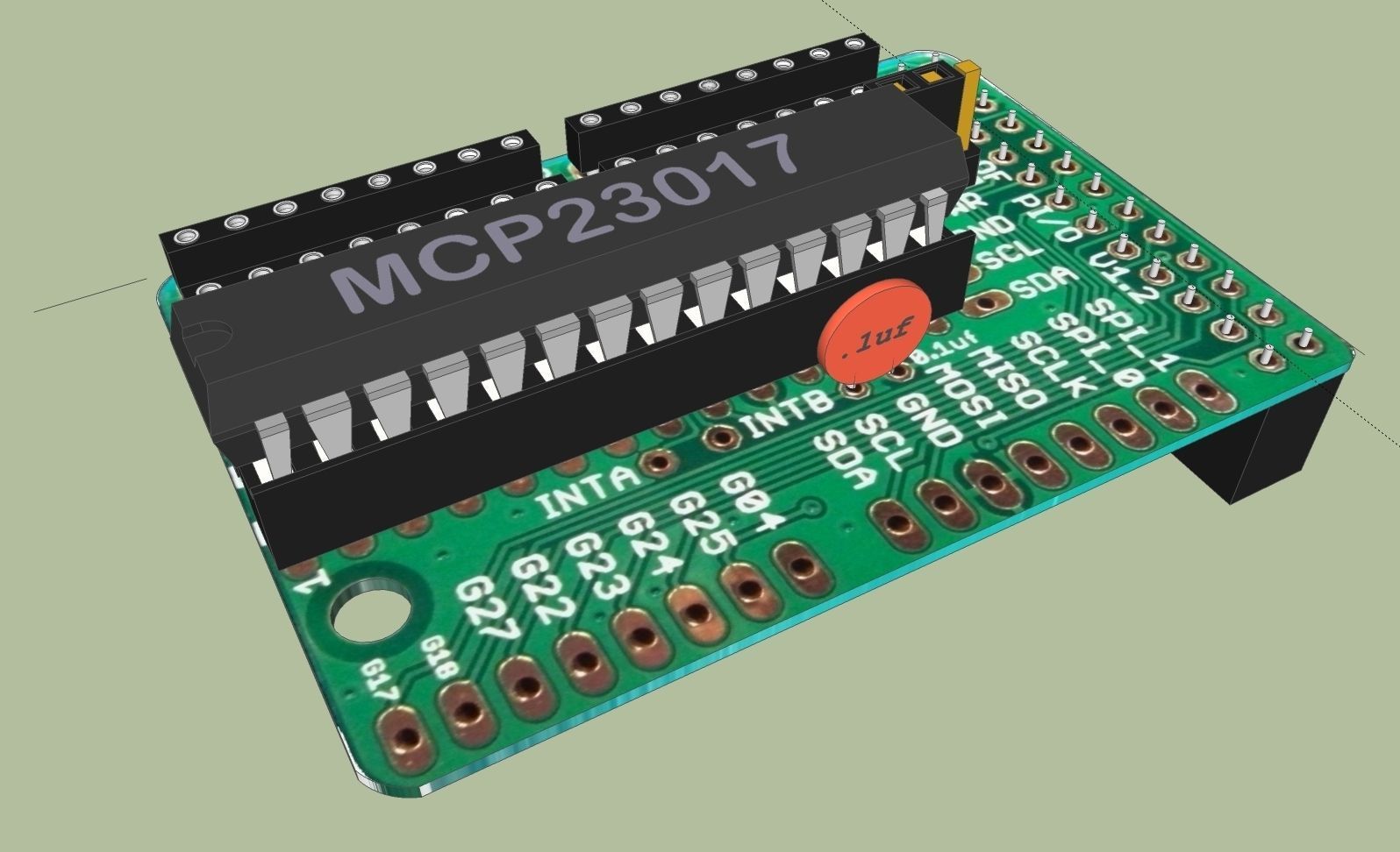 Slice of Pi buffer board for Raspberry Pi free 3D model | CGTrader