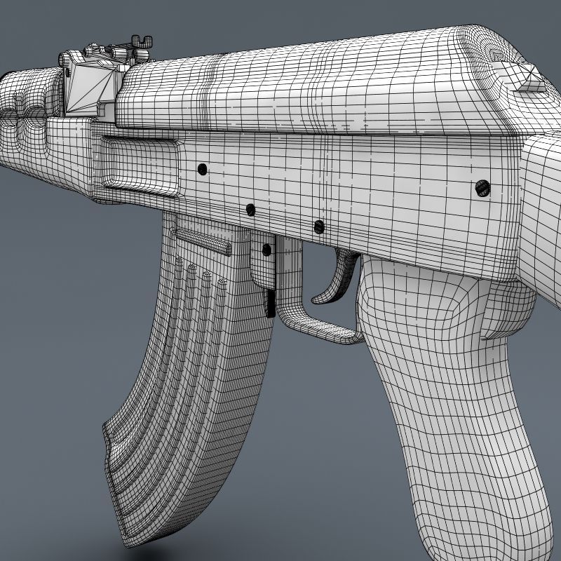 Realistic AK47 Assault Rifle 3D model | CGTrader