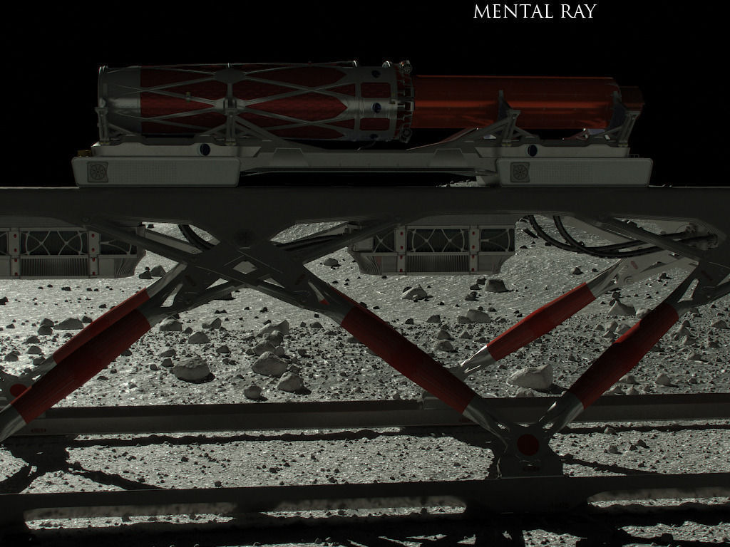 Circum Lunar Accelerator Rail 3D model animated rigged | CGTrader