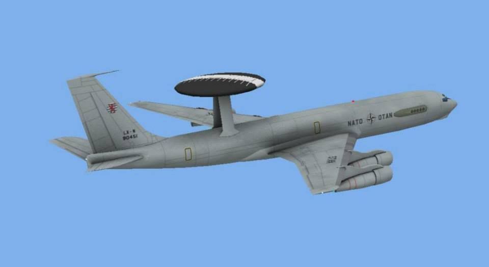 3D model E-3 AWACS VR / AR / low-poly | CGTrader