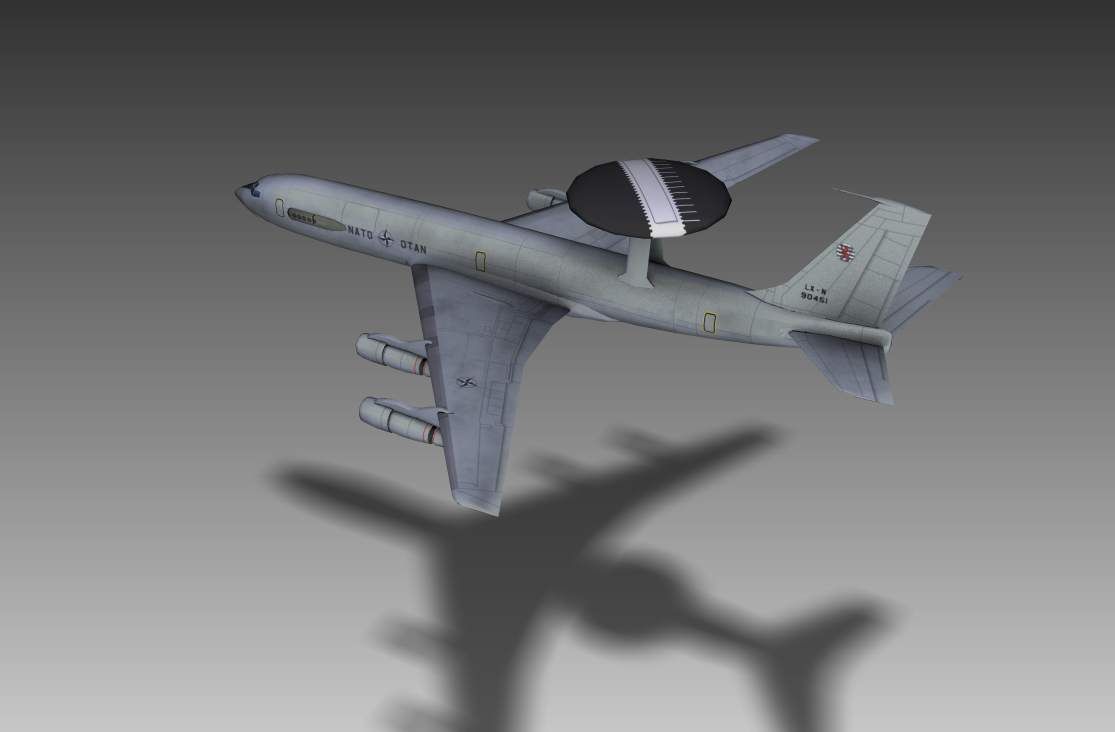 3D model E-3 AWACS VR / AR / low-poly | CGTrader