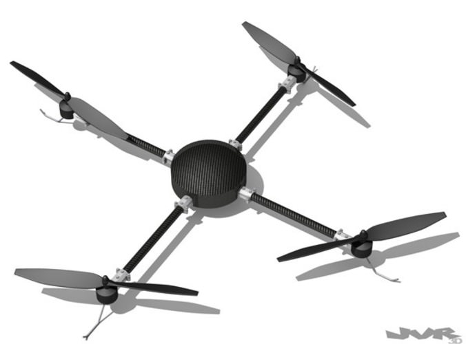 Quadcopter 3D Model MAX OBJ 3DS FBX - CGTrader.com