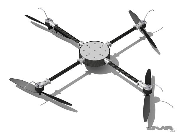 Quadcopter 3D Model MAX OBJ 3DS FBX - CGTrader.com