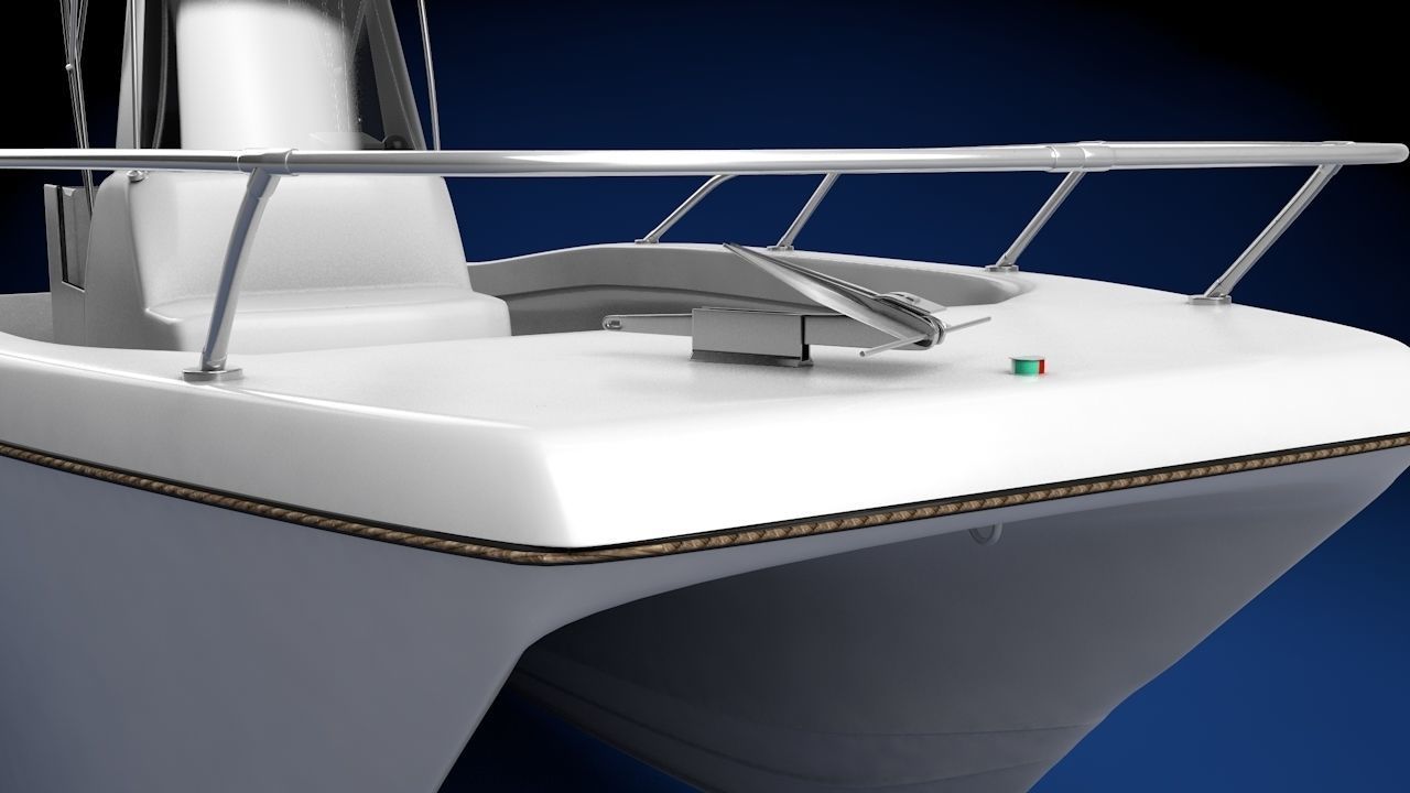 3D model Sea Cat Center Console Outboard Fishing Boat VR / AR / low ...