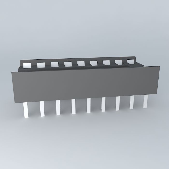 18 pin IC socket free 3D model | CGTrader