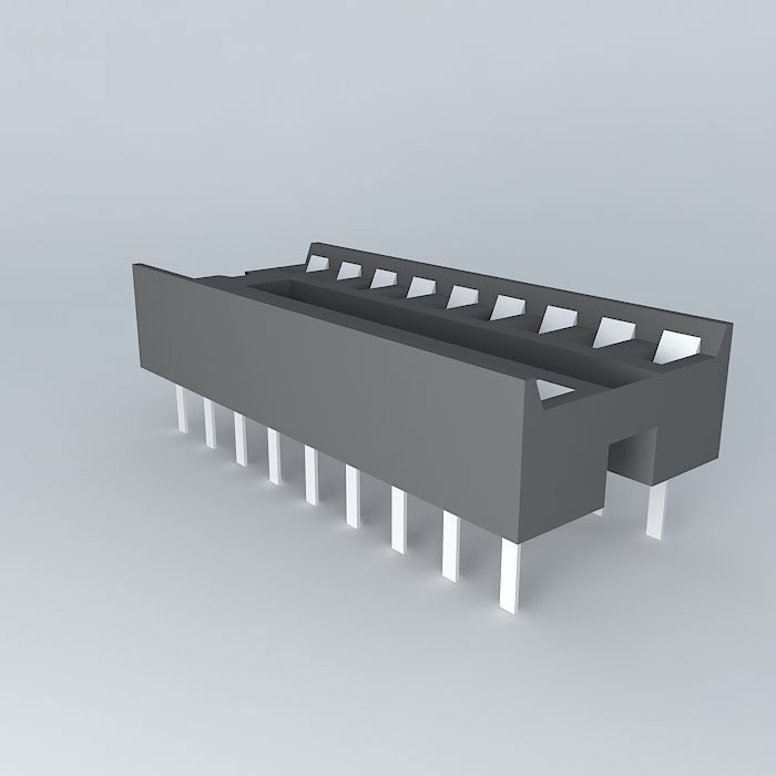 18 pin IC socket free 3D model | CGTrader