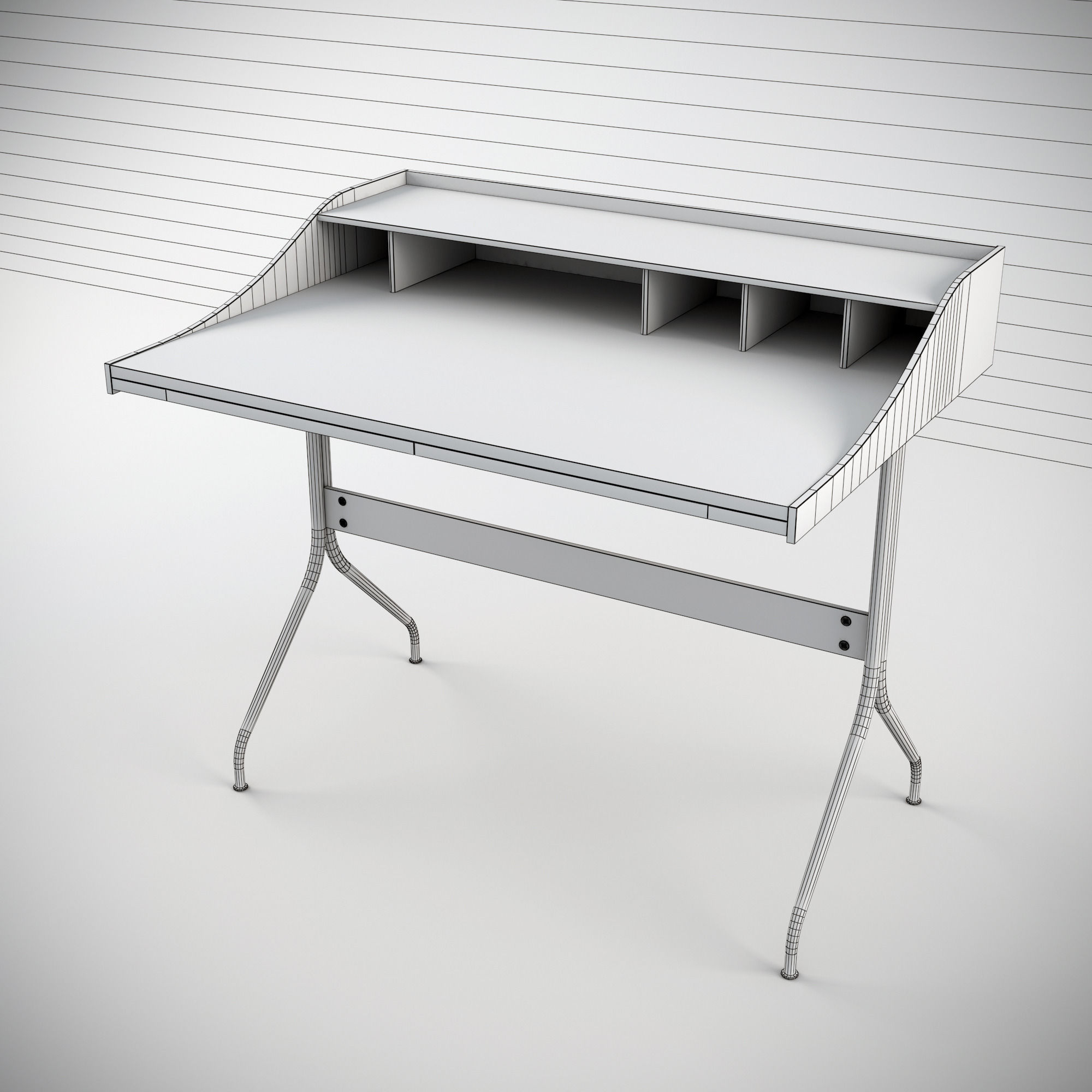 Nelson Swag Leg Desk 3D model | CGTrader
