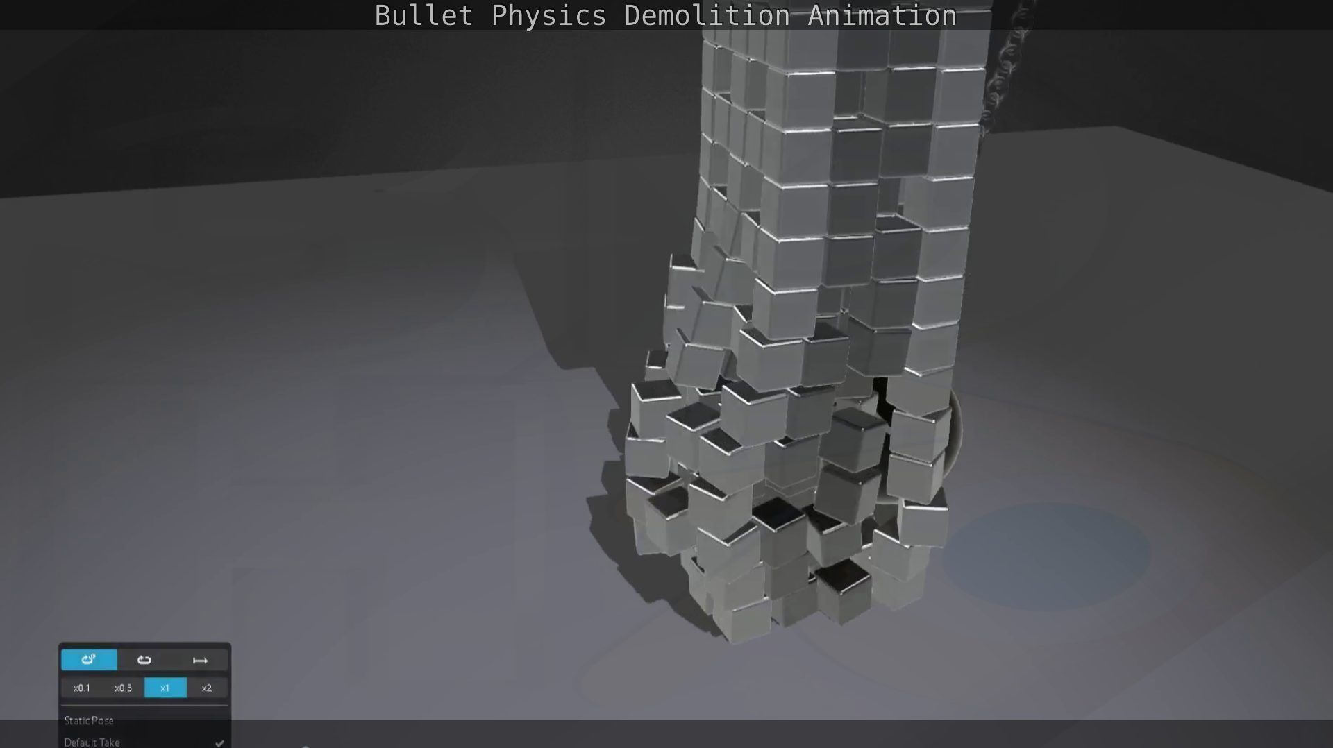 Bullet Physics Demolition Animation free VR / AR / low-poly 3D model ...