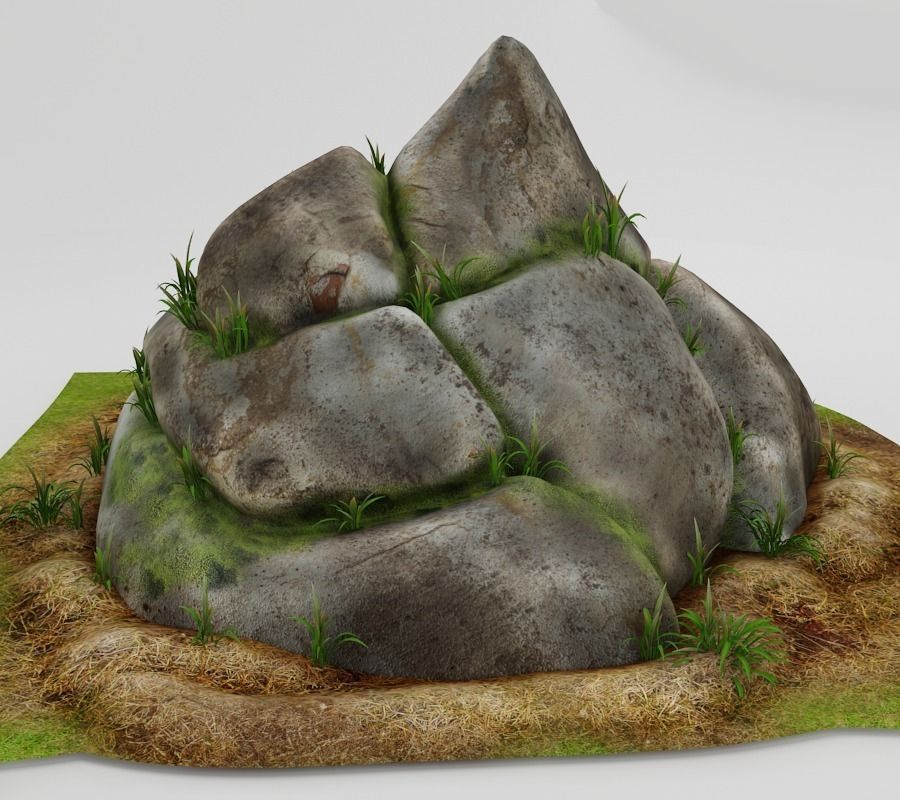 3D model stones for landscape VR / AR / low-poly | CGTrader