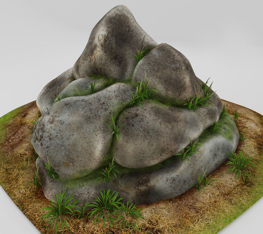 3D model stones for landscape VR / AR / low-poly | CGTrader