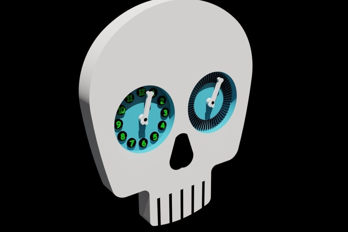 Skull Head Clock 3D model | CGTrader