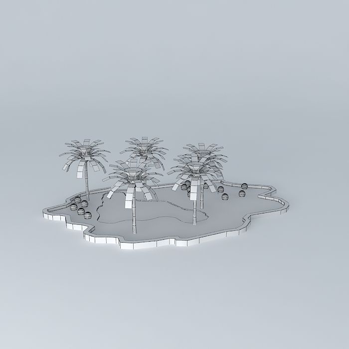 A Lovely Oasis free 3D model | CGTrader