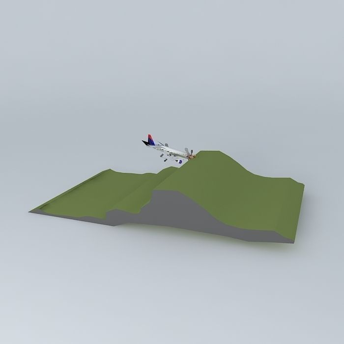 Plane Crash - Delta 666 free 3D model | CGTrader