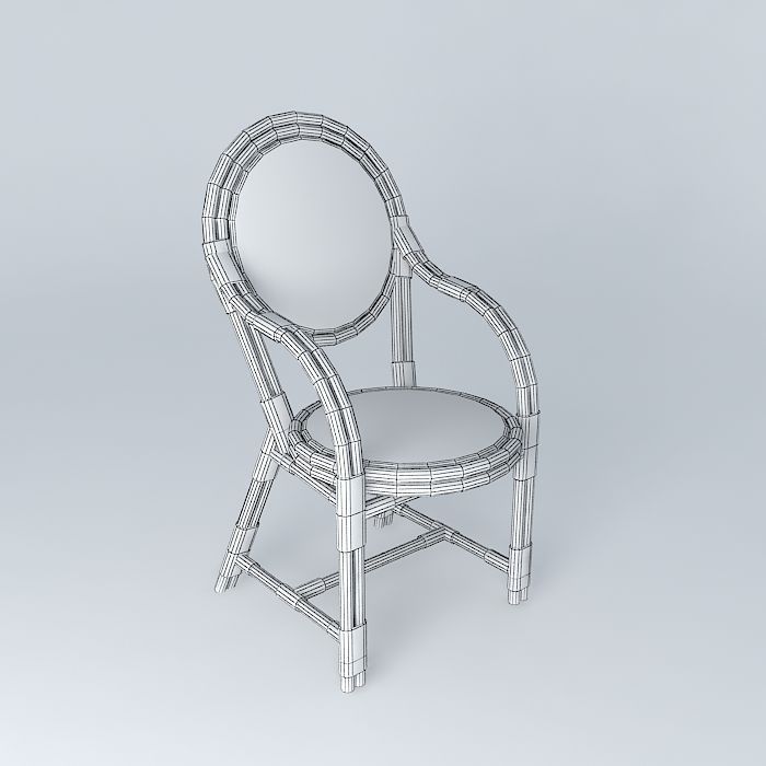 Rattan chairs 2 free 3D model | CGTrader