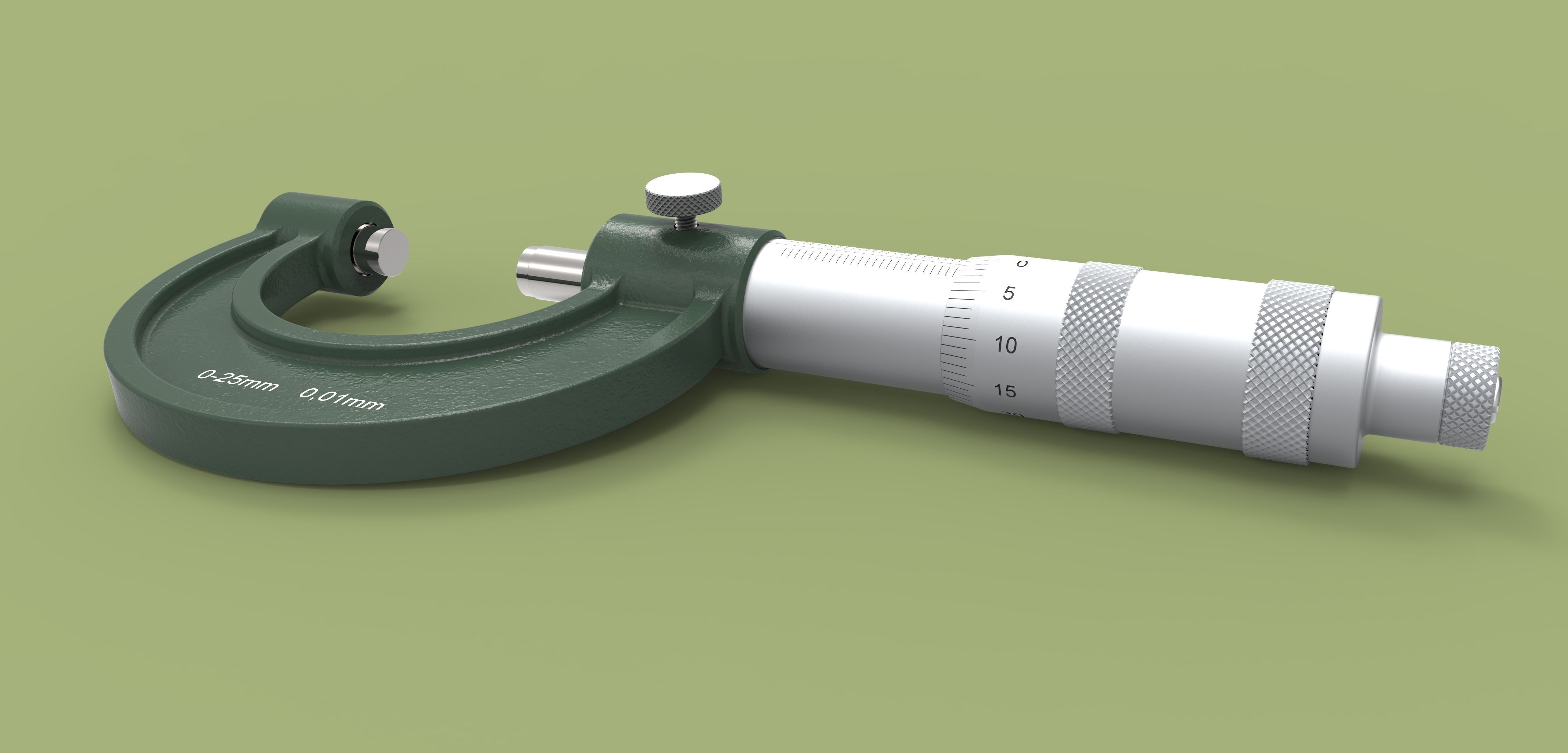 External micrometer 3D Model SLDPRT SLDASM SLDDRW IGE IGS IGES ...