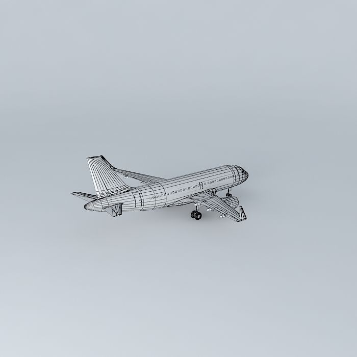 Template Airbus A319 100 Sharklets v.2 free 3D model | CGTrader