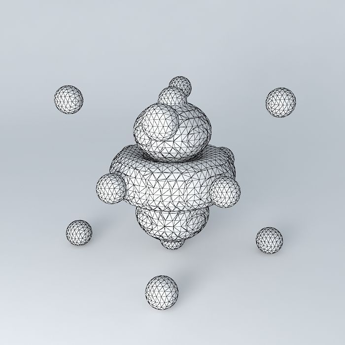 d z2 orbital superimposed on an octahedral model free 3D model | CGTrader