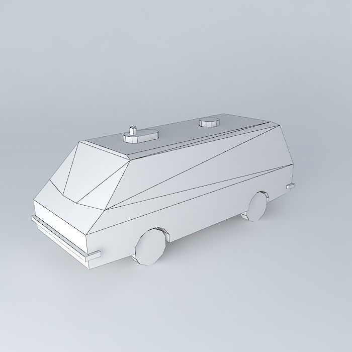 Old russian ambulance van RAF free 3D model | CGTrader