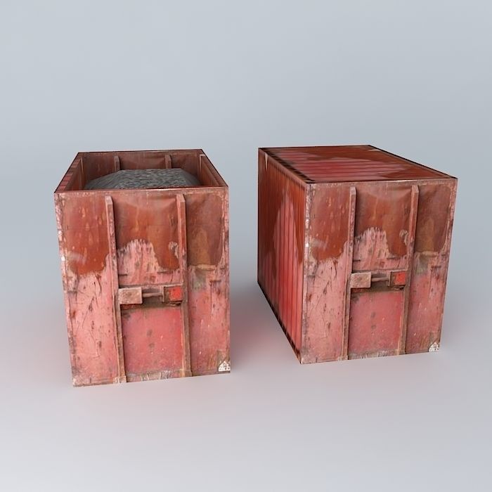 trash boxes free 3D model | CGTrader