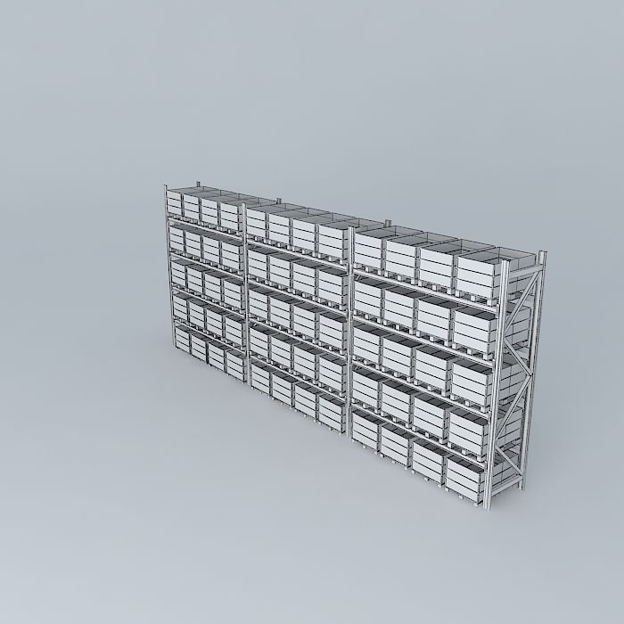 racking three parts free 3D model | CGTrader