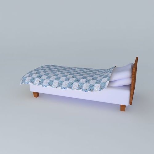 Single simple bed free 3D Model MAX OBJ 3DS FBX STL DAE - CGTrader.com